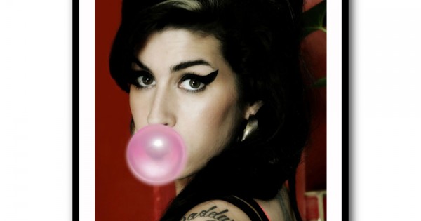 Amy Winehouse Bubble Gum Wall Art